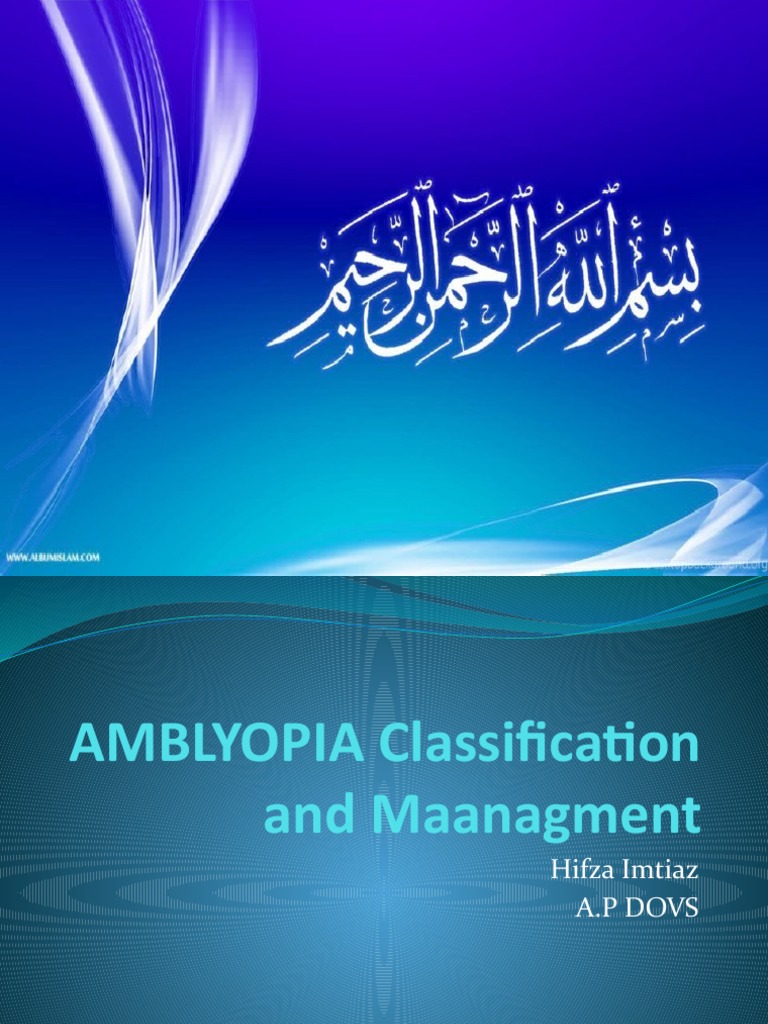 Amblyopia | PDF | Clinical Medicine | Vision