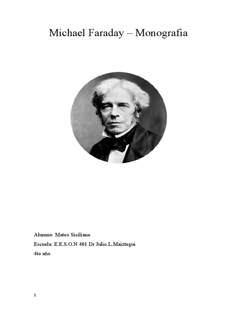 Michael Faraday | PDF | Inducción electromagnética | Electromagnetismo
