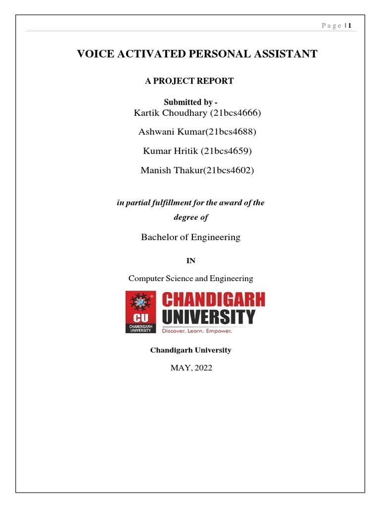 Ai Voice Assistent Final Report | PDF | Artificial Intelligence ...