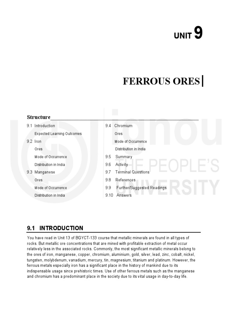 Origin of Iron Ores | Download Free PDF | Minerals | Chromium