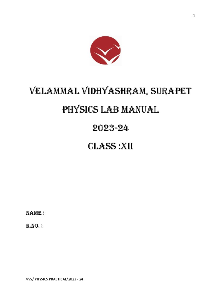 PHYSICS Lab Manual - 2023-24 | PDF | P–N Junction | Optics