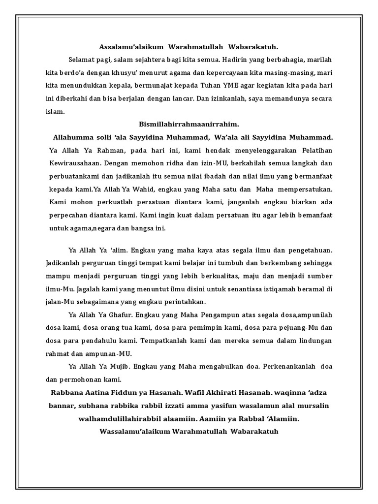 Teks Do'a Raker 2023 | PDF