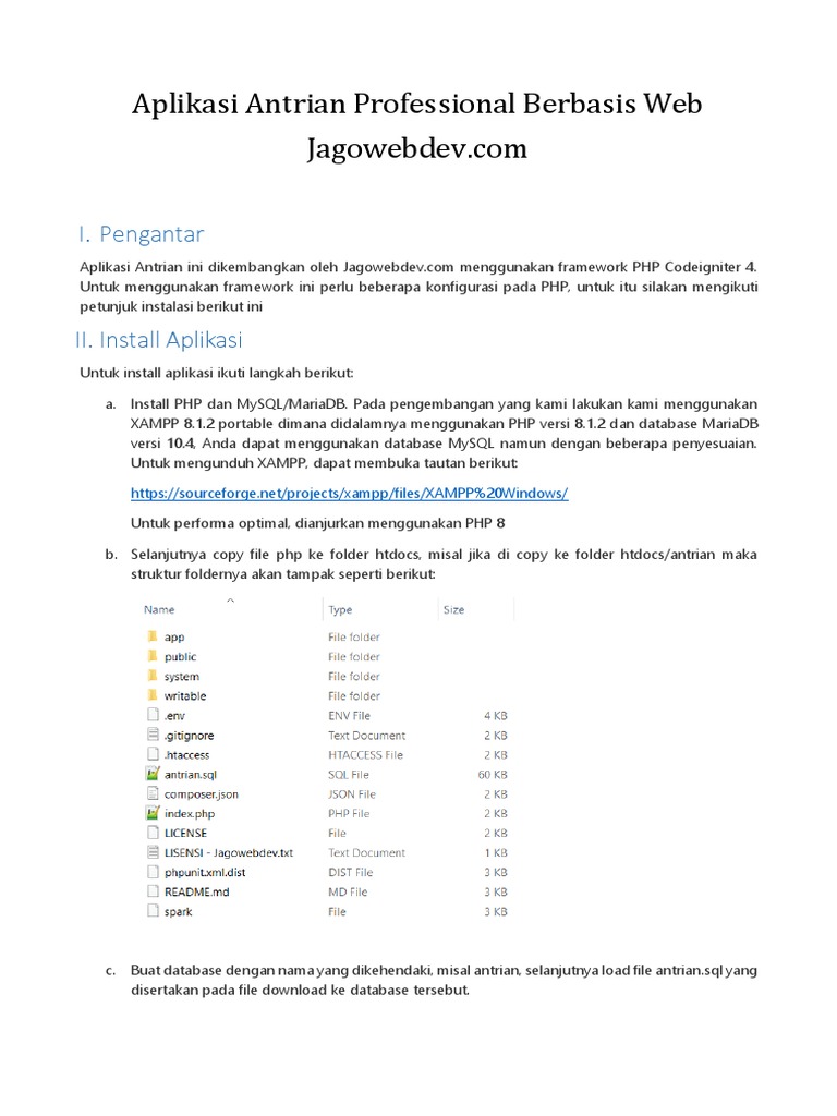 Aplikasi Antrian Berbasis Web Professional v1.3 - User Manual ...