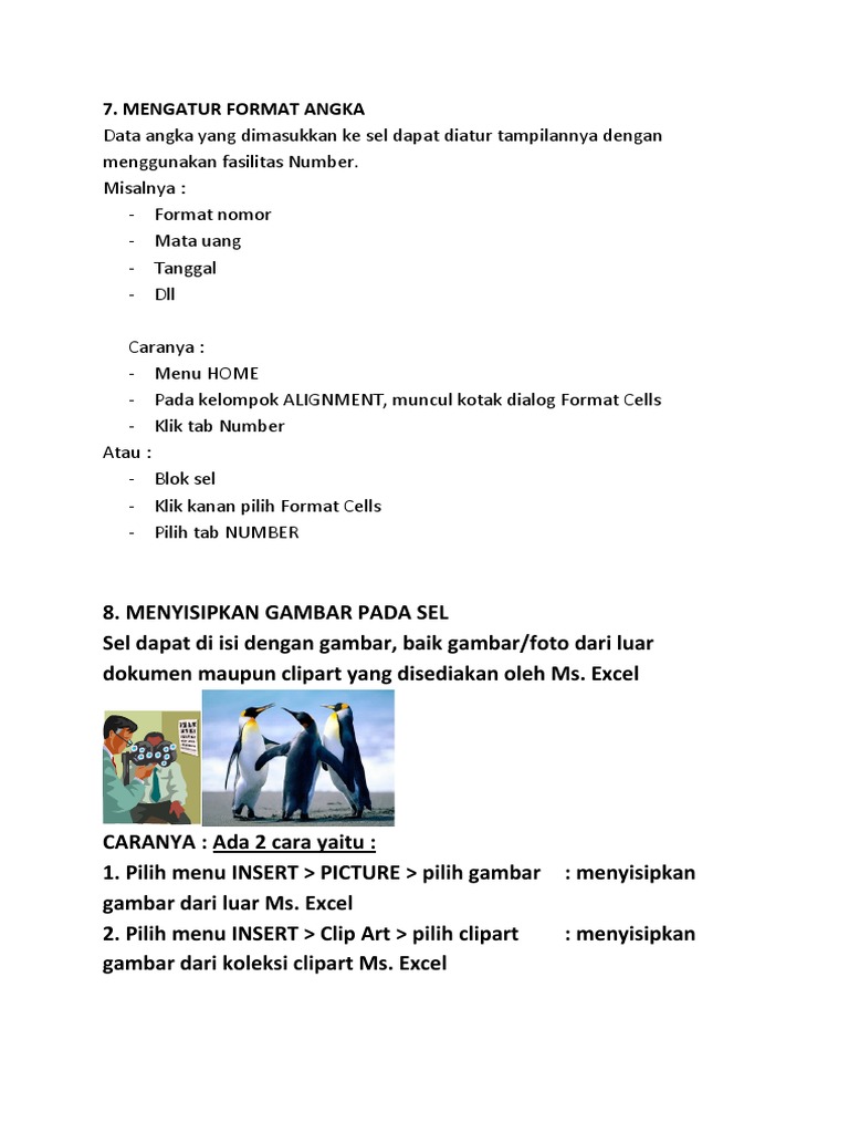 Mengatur Format Angka di Excel | PDF