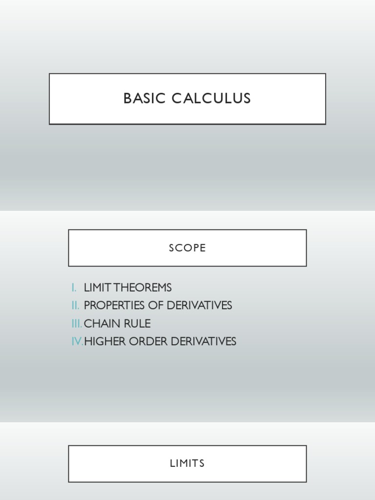 Basic Calculus | PDF | Function (Mathematics) | Calculus