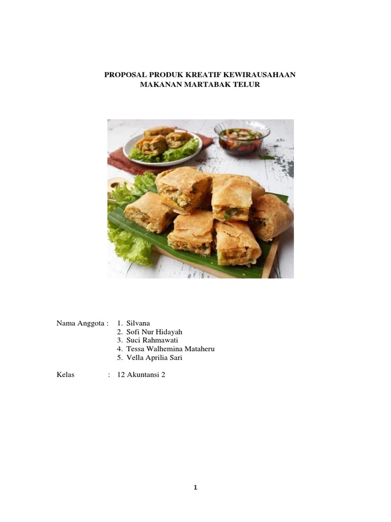 Proposal Produk Kreatif Kewirausahaan | PDF