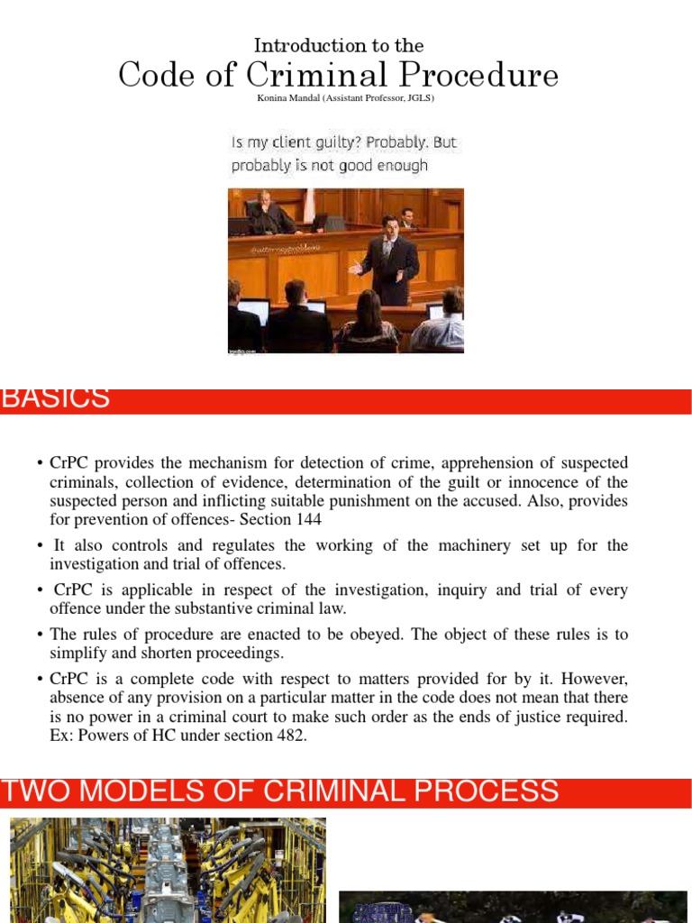 CRPC Introduction Week 1-2 | PDF | Bail | Prosecutor
