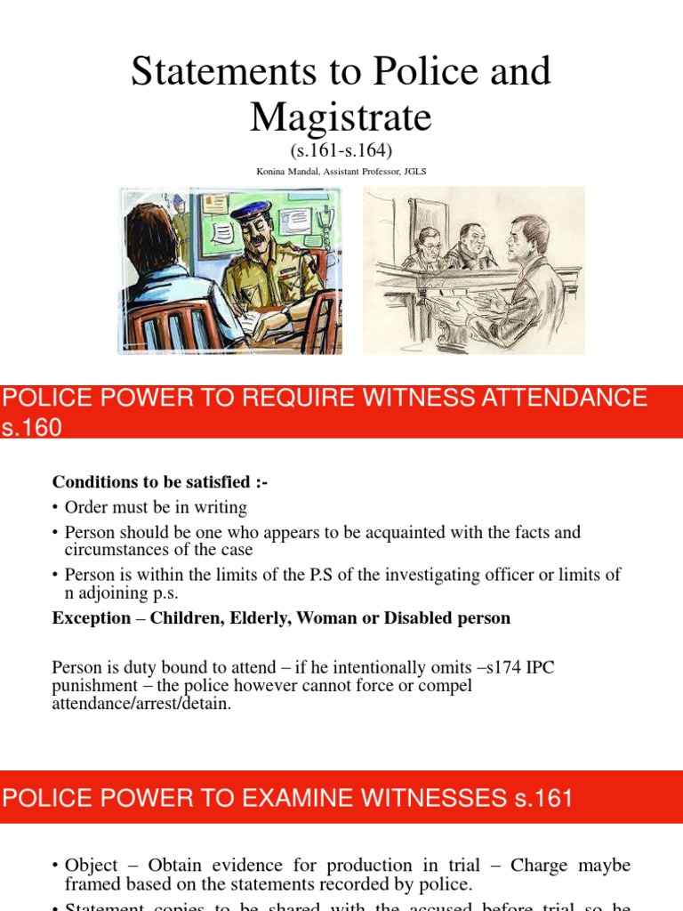 INVESTIGATION - Statements to Police and Magistrate | PDF | Confession ...