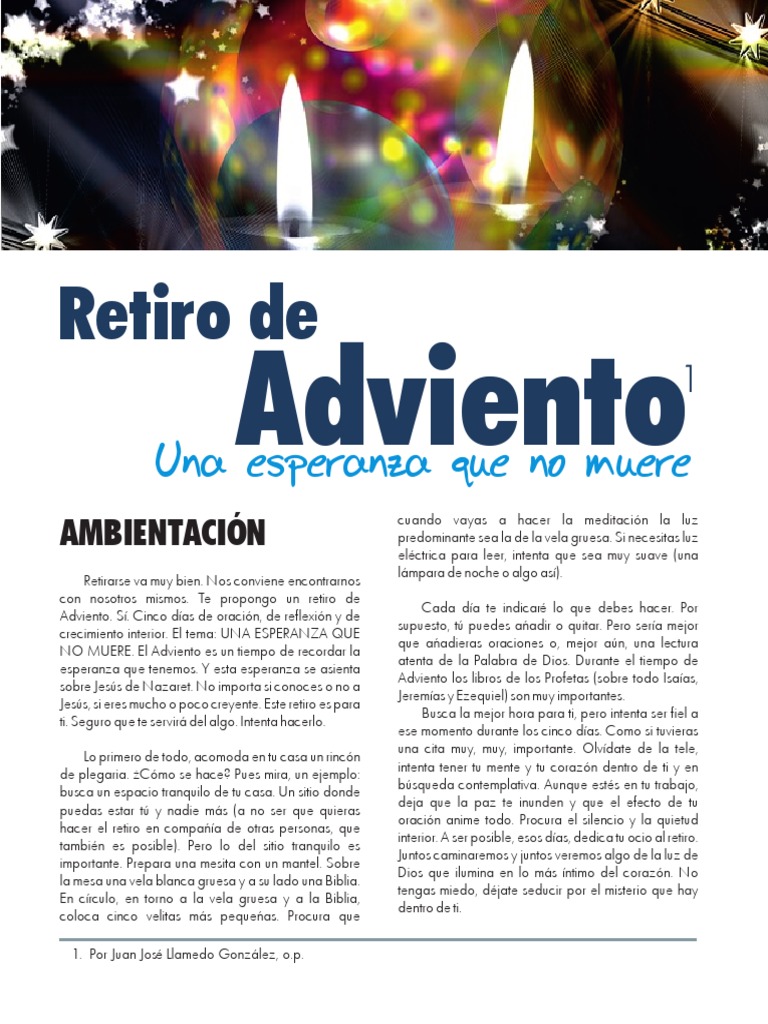 Retiro Adviento | PDF | Oración | orador del Señor