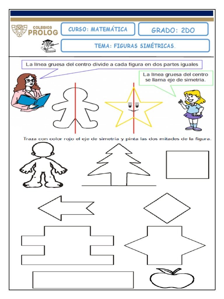 2° Ficha - Figuras Simétricas | PDF