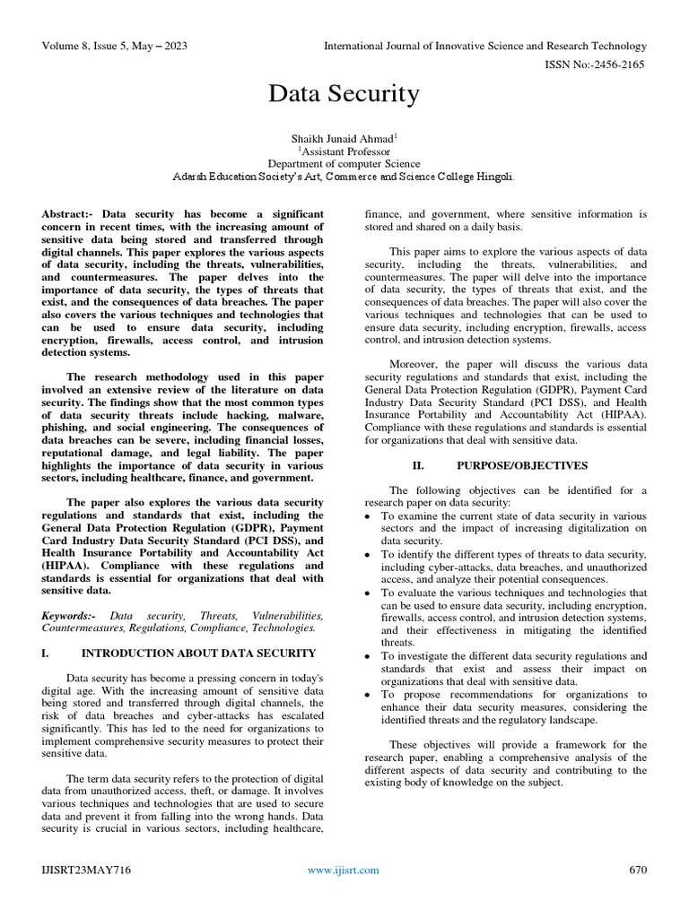 Data Security | PDF | Information Security | Security