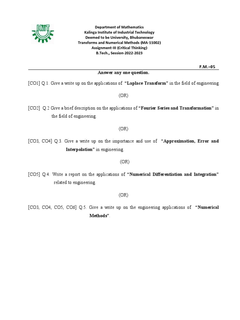 Assignment-III (Critical Thinking) (MA-11002) | PDF