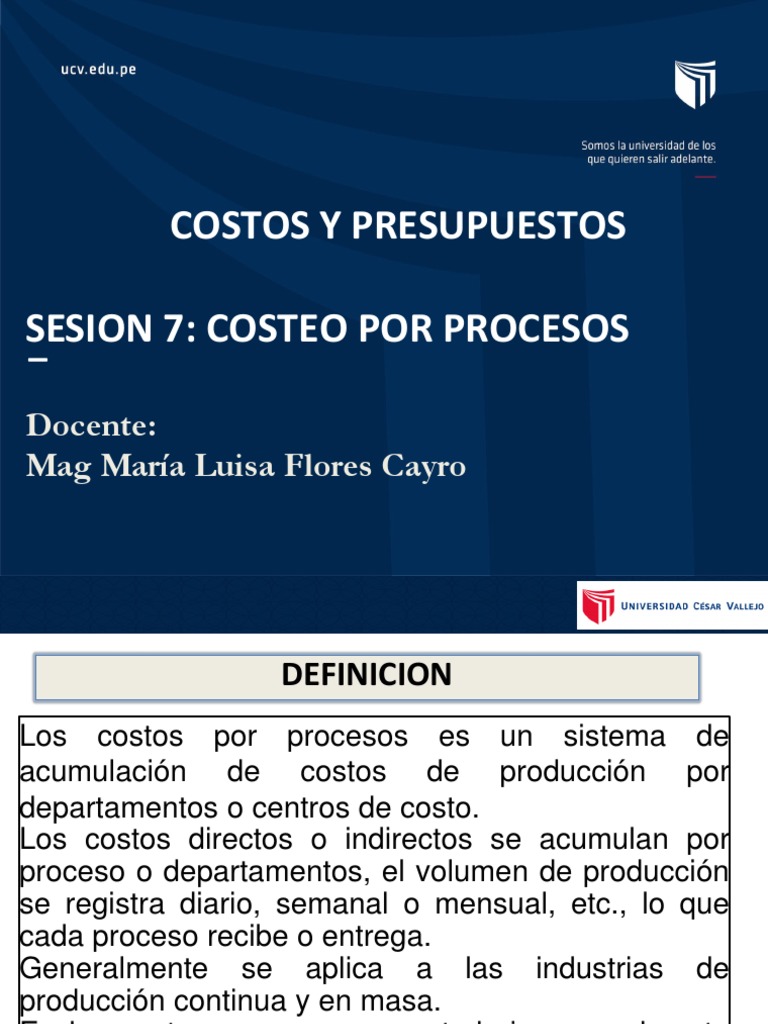 Costeo Por Procesos | PDF | Costo | Inventario