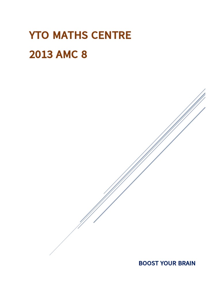 2013 Amc 8 | PDF | Elementary Mathematics | Mathematics