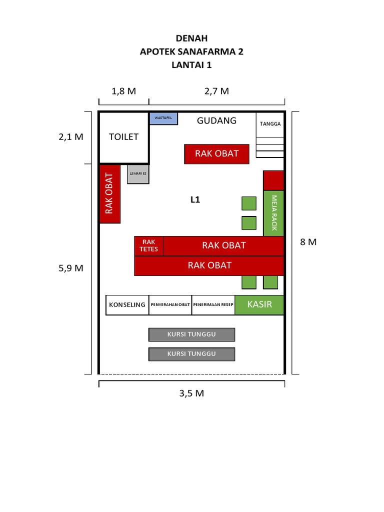 Denah Apotek Sanafarma 2 | PDF