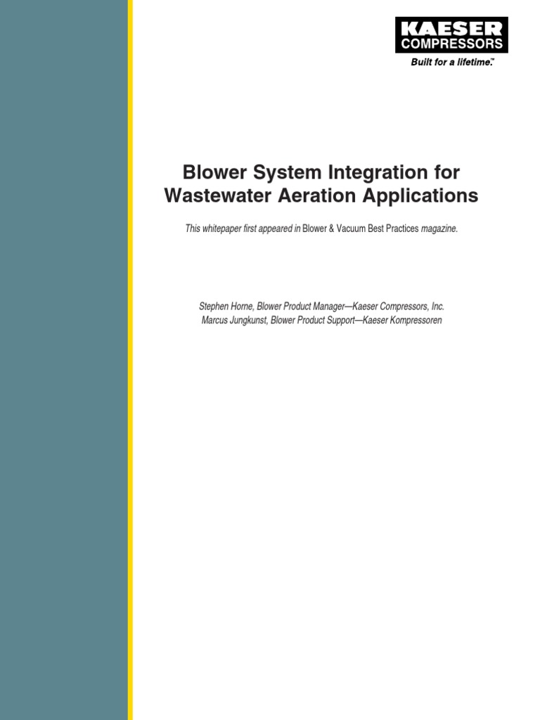 KAESER - Blower System Integration For Wastewater Aeration Applications ...