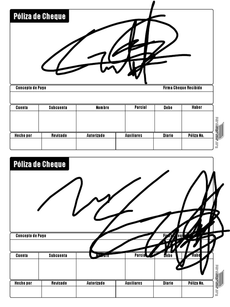 Formato de Póliza de Cheque | PDF | Negocios | Finanzas y dinero