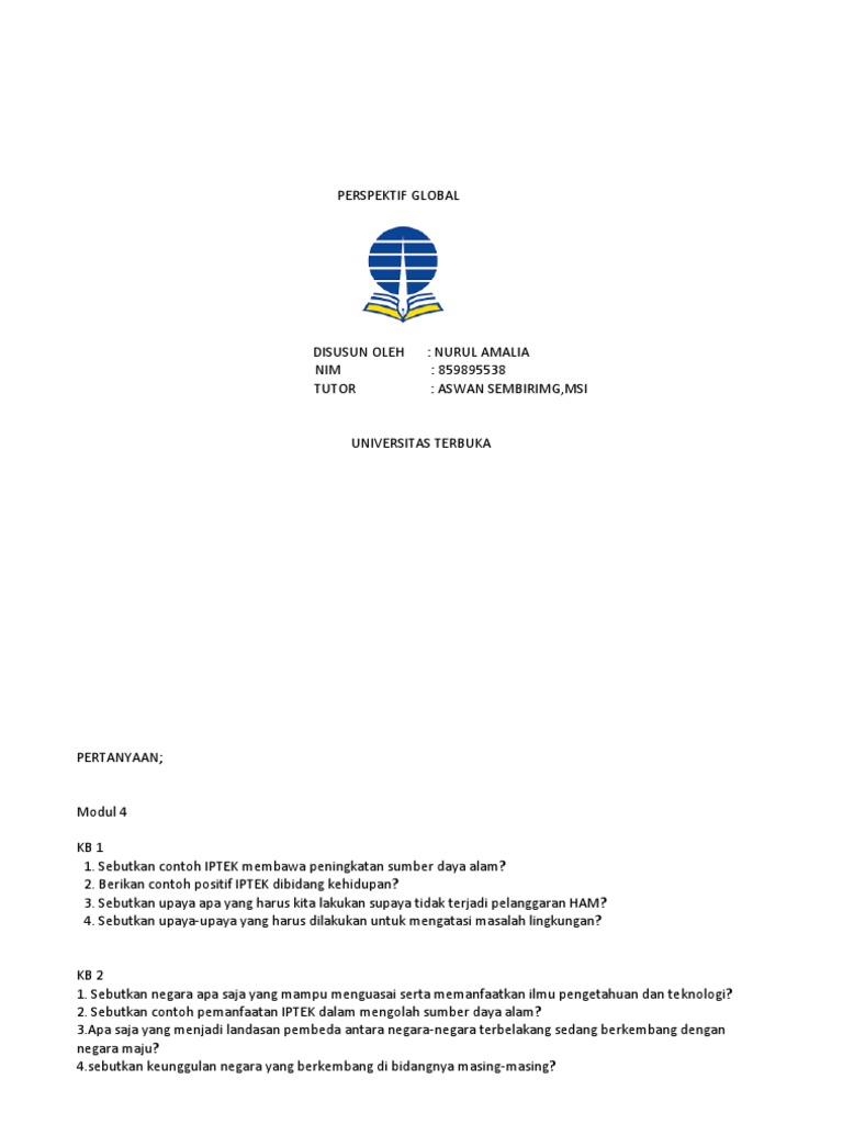 Pernyataan Modu 4 | PDF