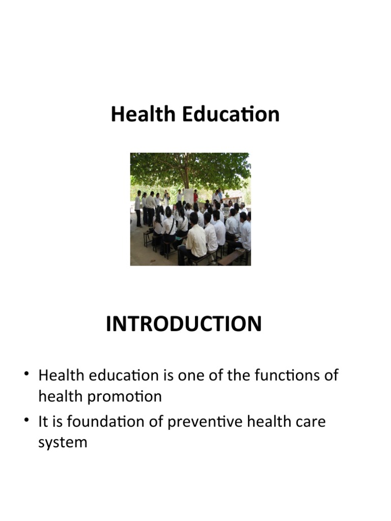 Approach To Health Education | PDF | Health Education | Health Care