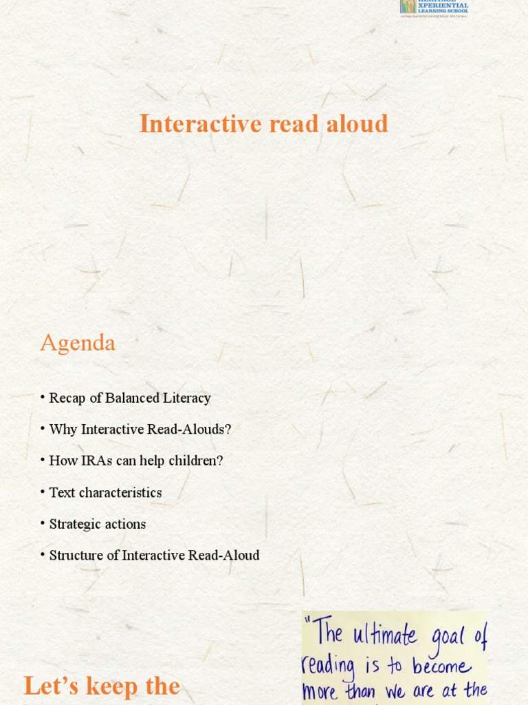 Understanding Interactive Read-Alouds | PDF | Vocabulary | Learning Methods
