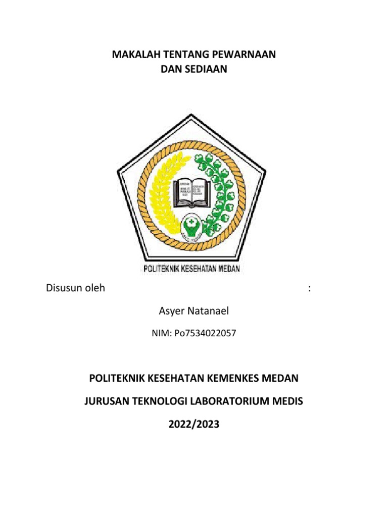 Makalah Tentang Pewarnaan & Sediaan Asyer Natanael | PDF
