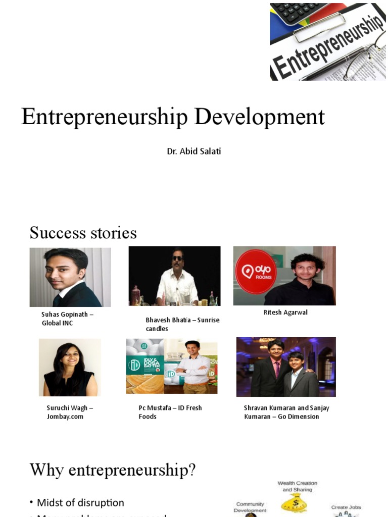 Entrepreneurship Development | PDF | Entrepreneurship | Startup Company