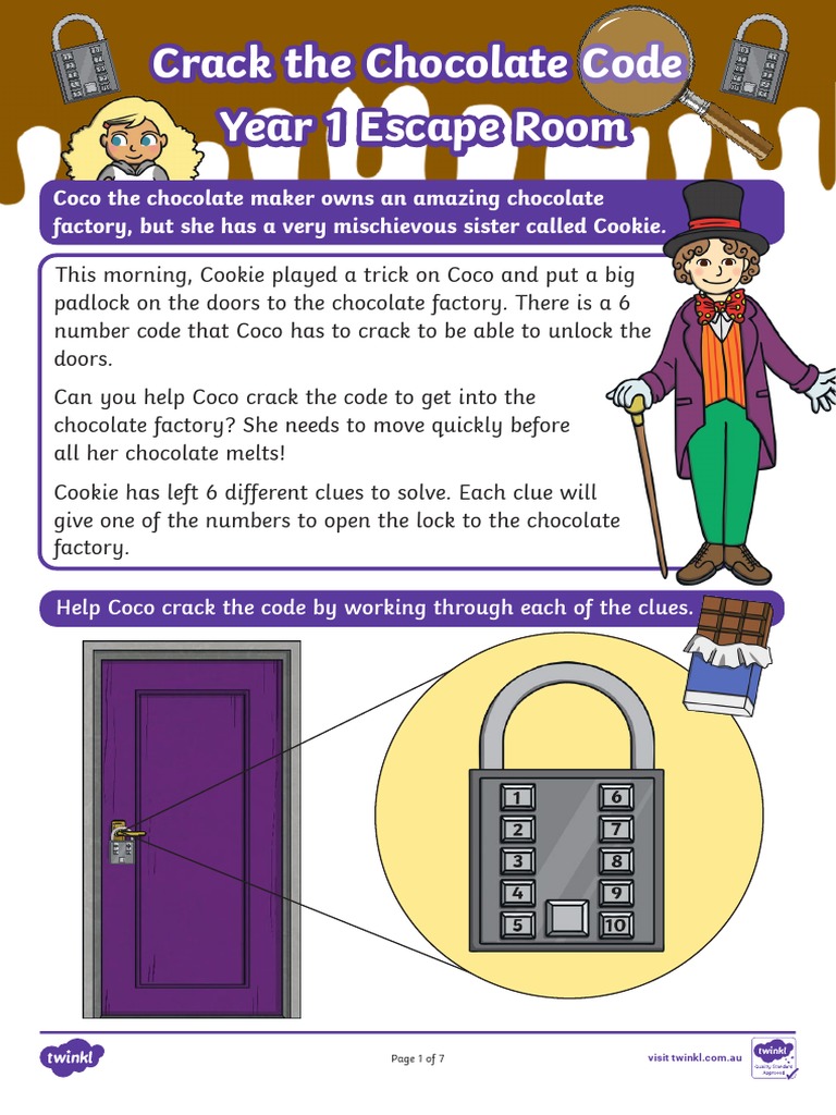 Cracking The Chocolate Code Activity Sheet | PDF