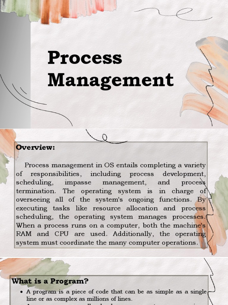 Process Management Report | PDF | Process (Computing) | Scheduling (Computing)