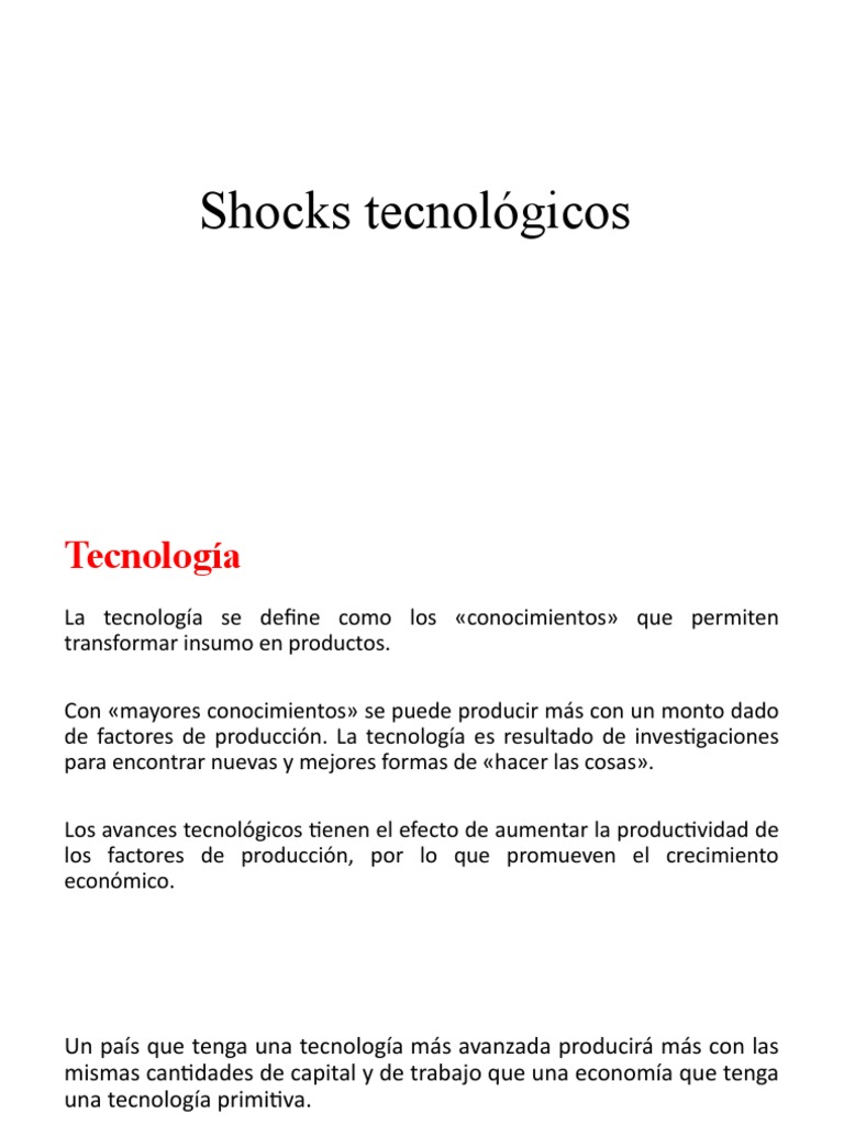 Impacto de Shocks Tecnológicos en España | PDF