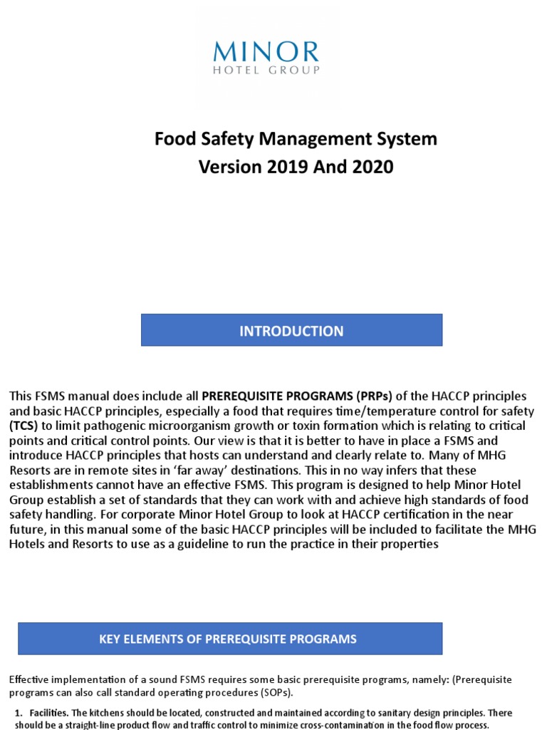 Key Elements of FSMS 2020 Guide | PDF | Food Safety | Internal Audit