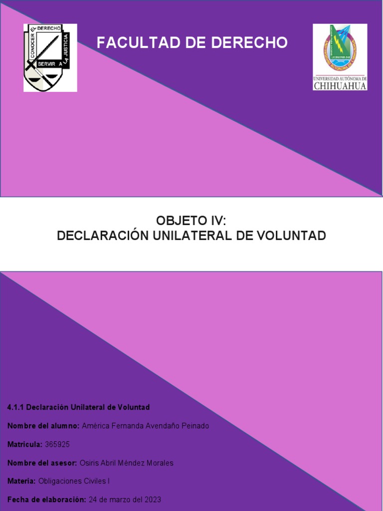 Declaración Unilateral de Voluntad | PDF | Justicia | Crimen y violencia