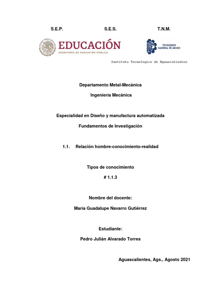Tipos de Conocimiento: Definición y Clases | PDF | Conocimiento | Intuición