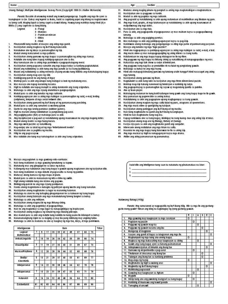 Self Assessment Form | PDF