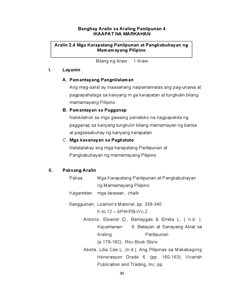 AP LP Aralin 2.4 | PDF