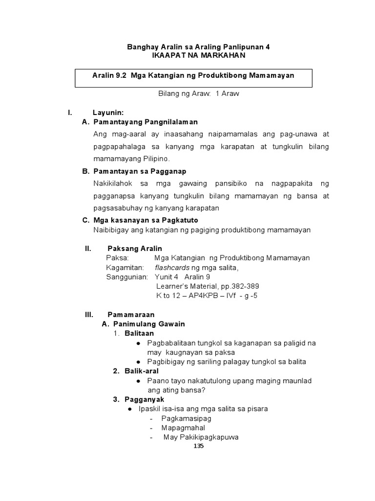 AP LP Aralin 9.2 | PDF