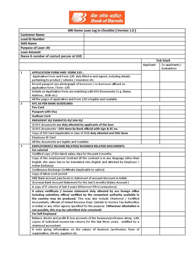 NRI Home Checklist | PDF | Real Estate Appraisal | Loans