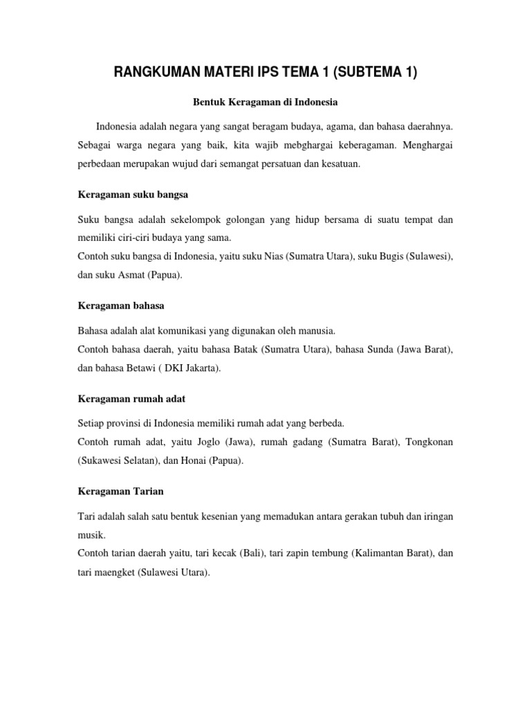 Materi Ips Tema 1 Pdf-4fefc-3411 250 | PDF