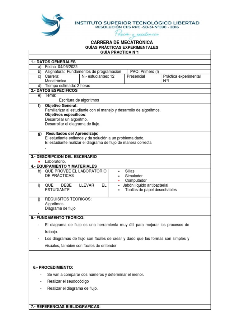 Pao 30-Practica 1.1 | PDF | Algoritmos | Informática