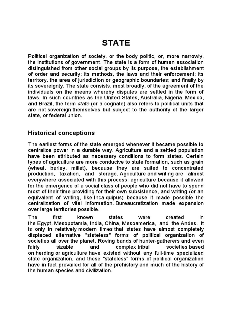 STATE | PDF | State (Polity) STATE | PDF | State (Polity)