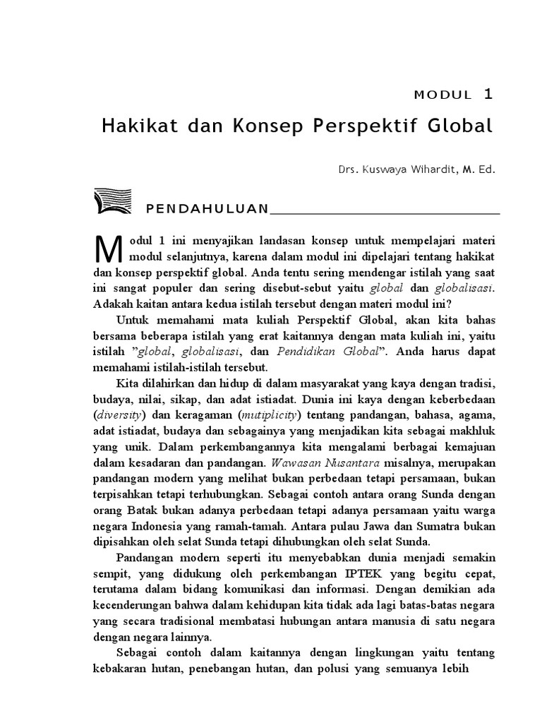 materi perspektif global-M1 | PDF