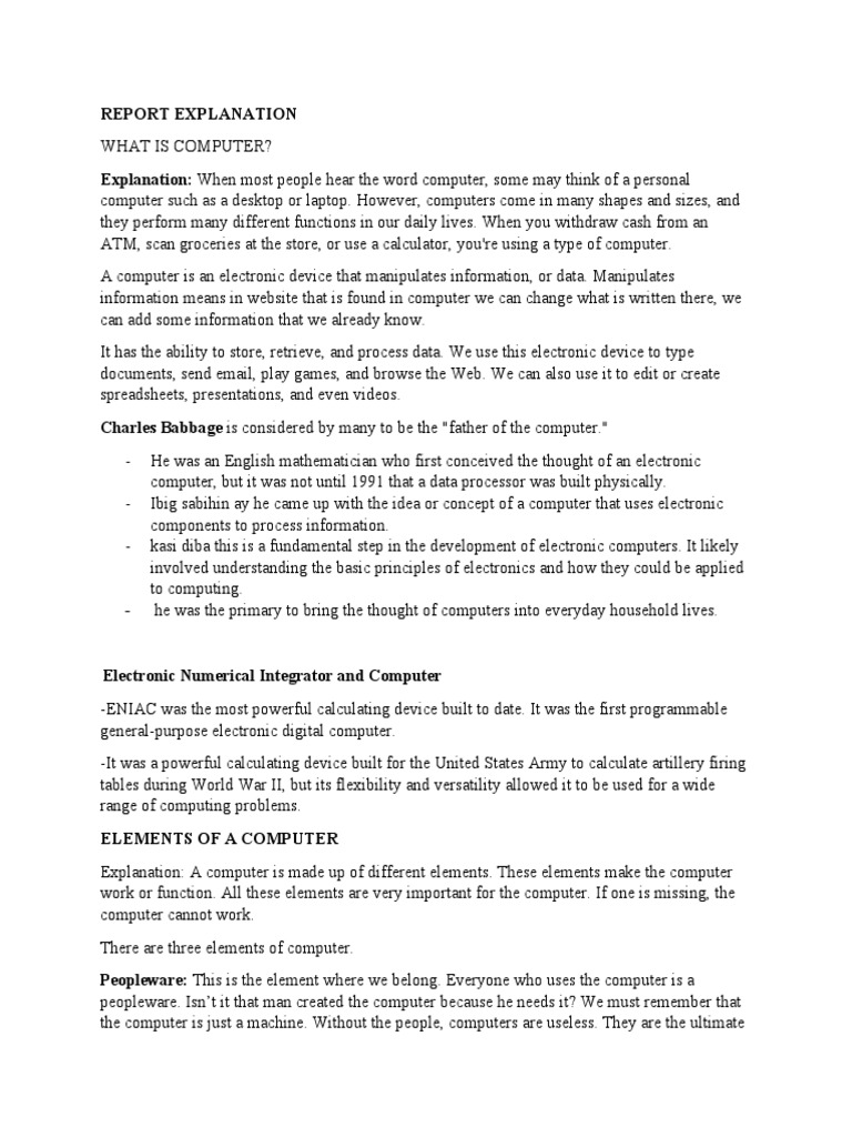 What Is Computer | PDF | Computer Hardware | Input/Output