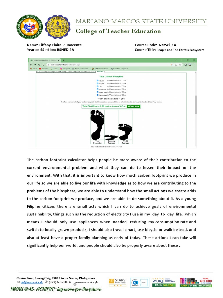 Natsci-Carbon Footprint | PDF | Wellness