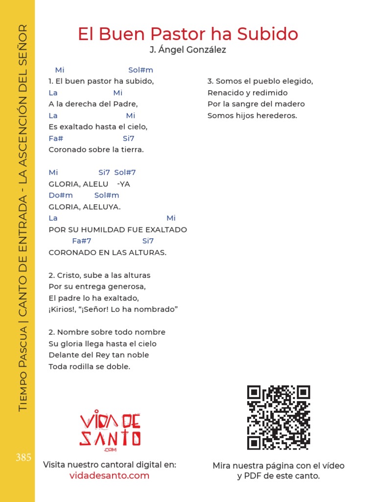 El Buen Pastor Ha Subido Letra | PDF