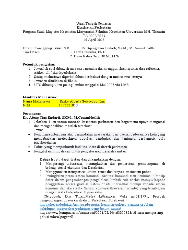 Uts Bu Ajeng | PDF | Sains & Matematika