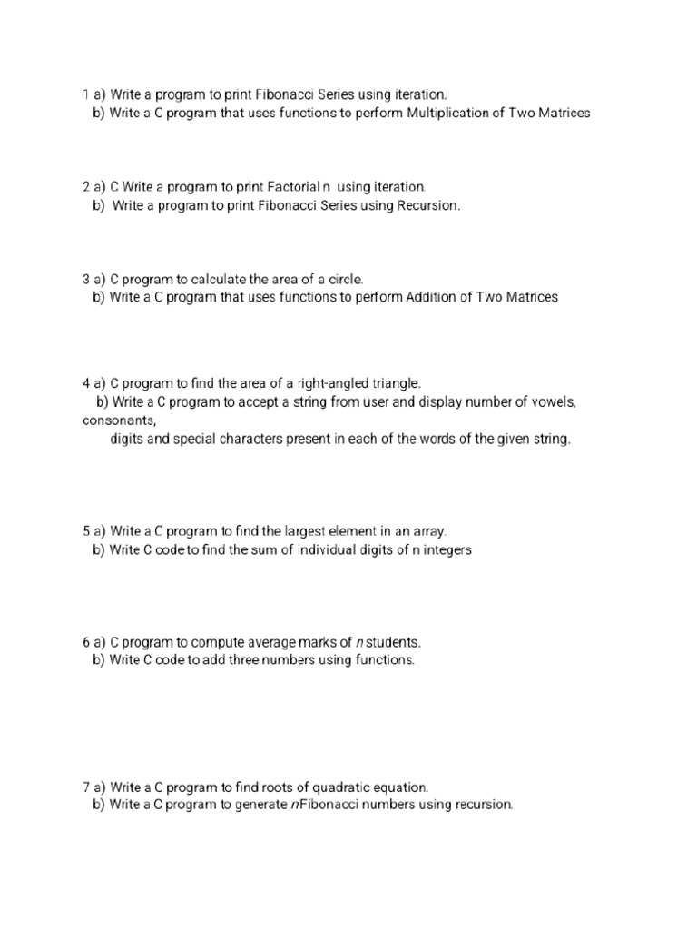 Pps Lab Programs. | PDF