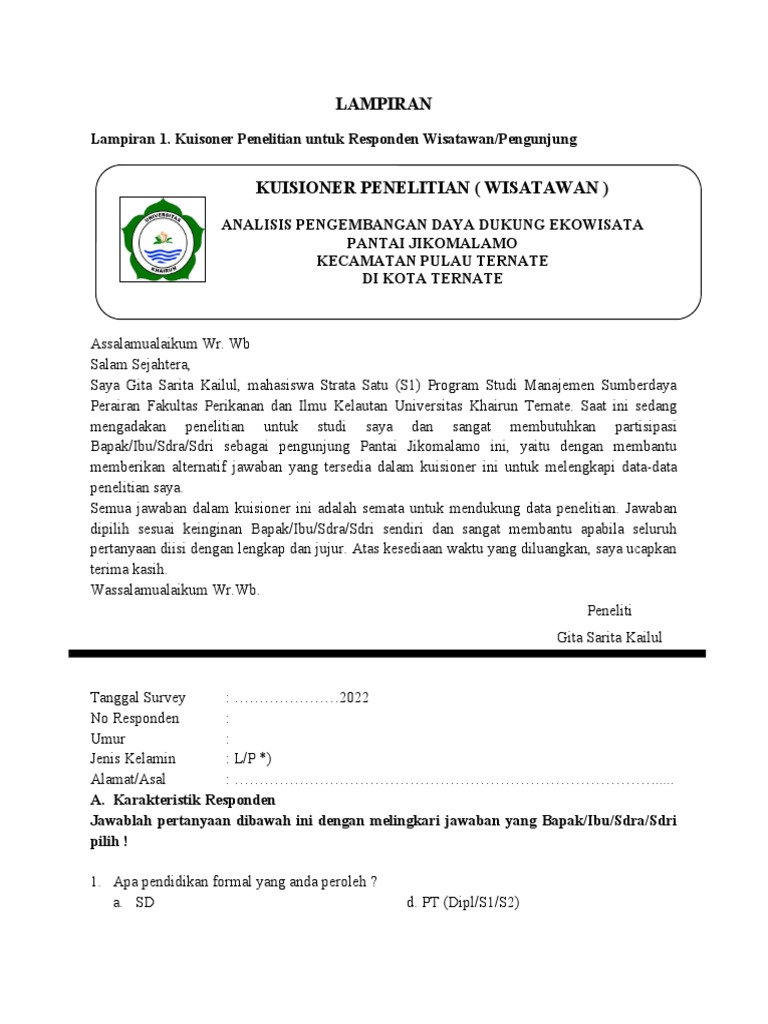 Lampiran 1 | PDF