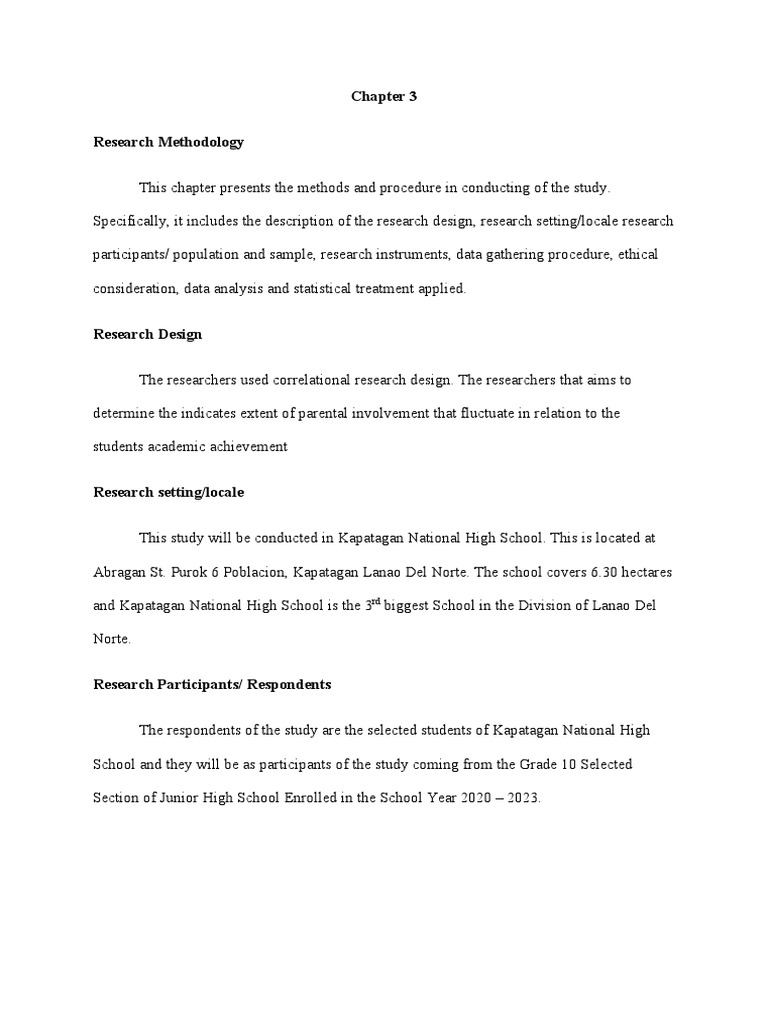 Chapter 3 | PDF | Survey Methodology | Scientific Method