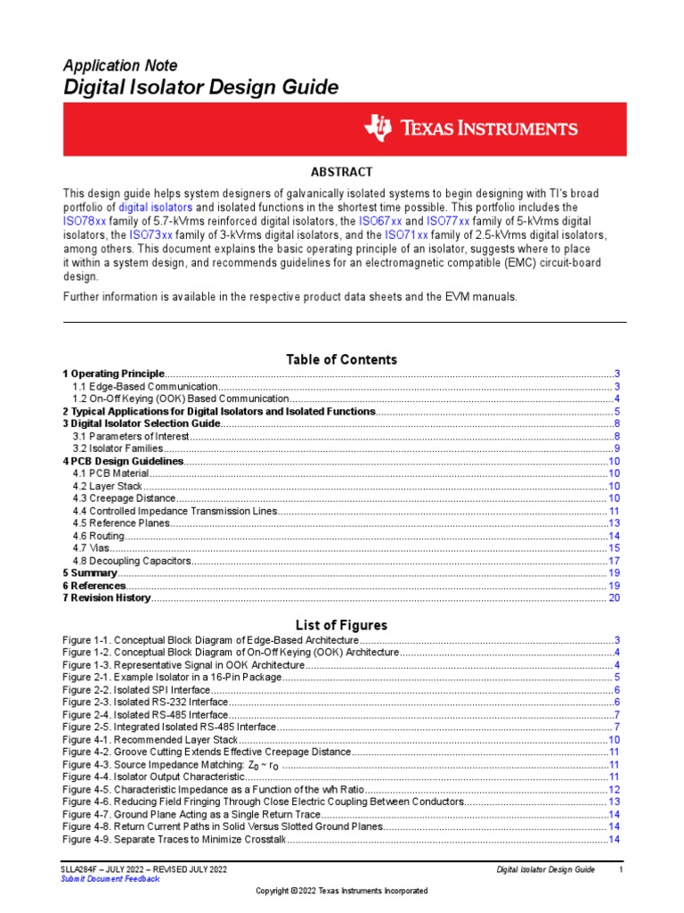 Ti Isolator | PDF | Printed Circuit Board | Modulation