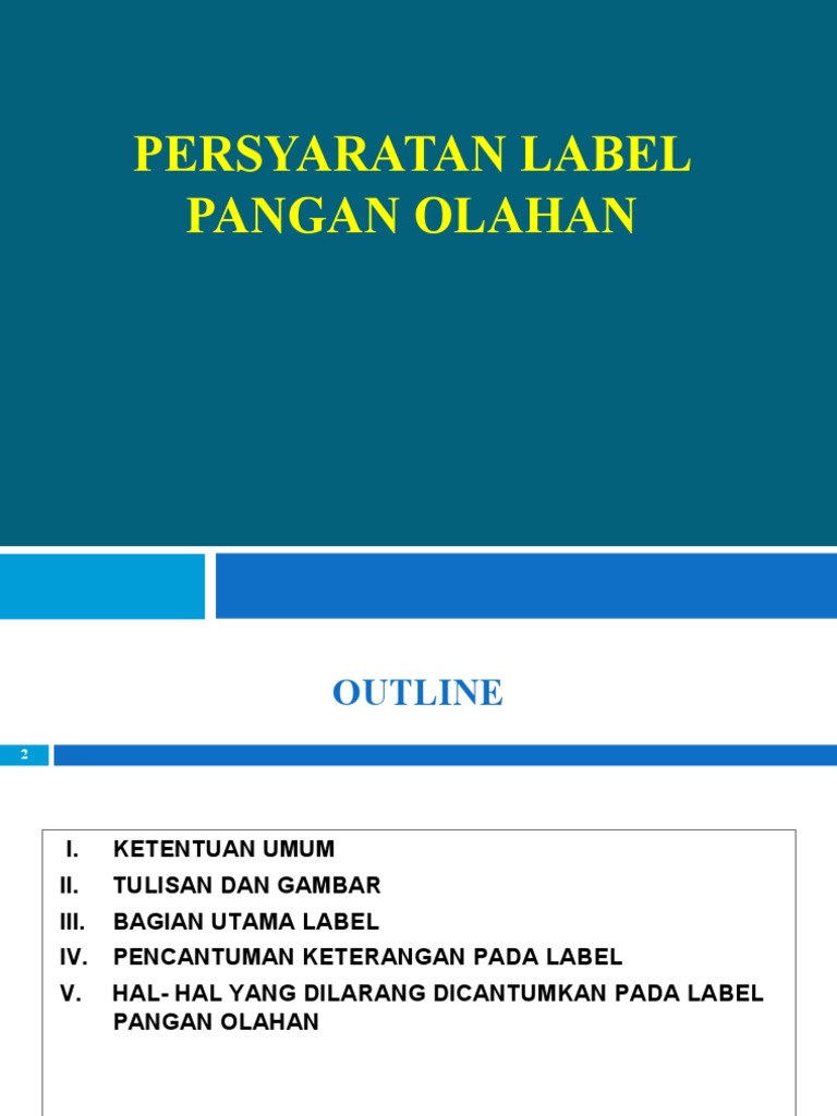 Persyaratan Label Pangan Olahan | PDF | Memasak, Makanan, & Anggur