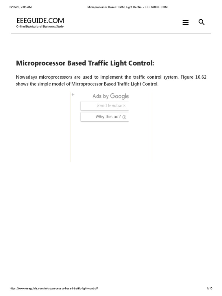 Microprocessor Based Traffic Light Control | PDF | Microprocessor | Microcontroller